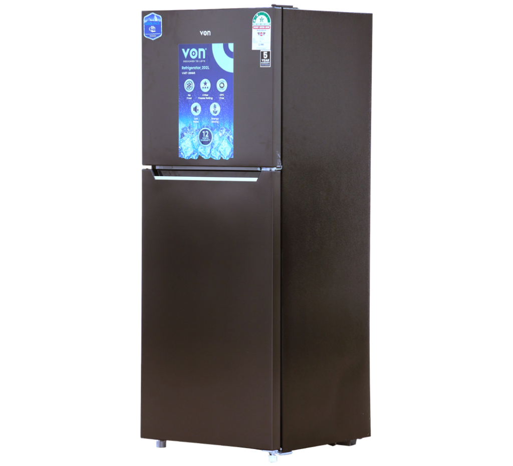 Von VART-26NMS 202L Double Door Fridge - Kitchen.co.ke
